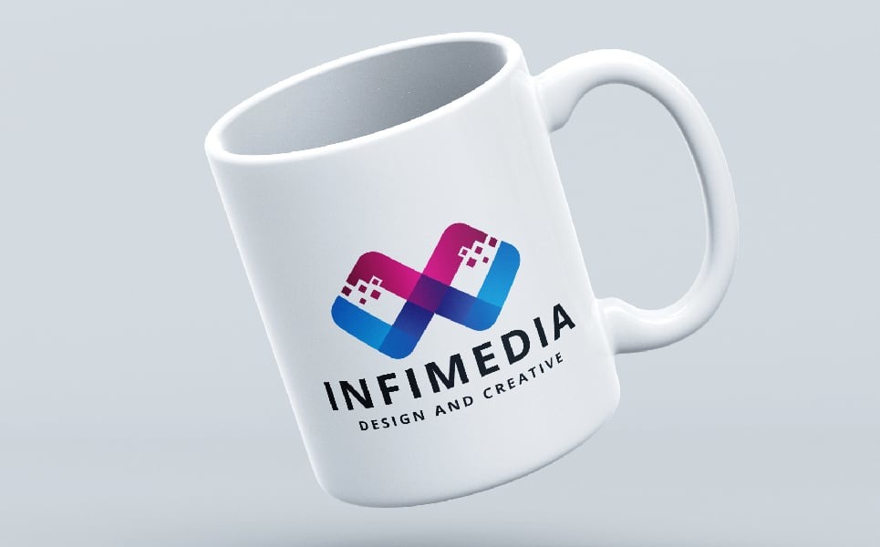 Modelo Pro de logotipo da Infinity Media - TemplateMonster