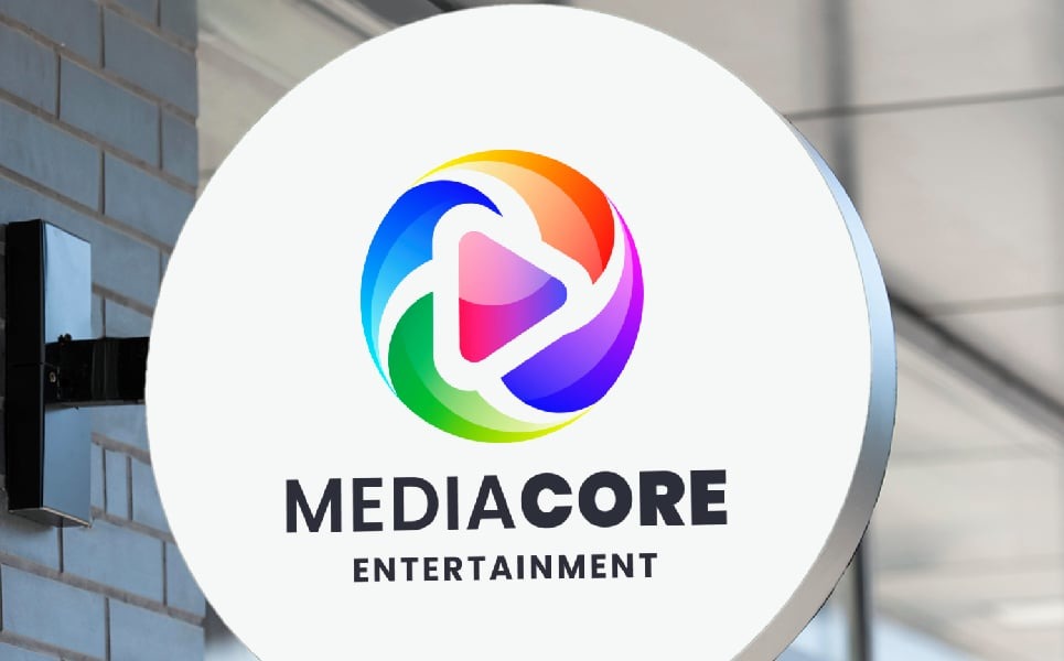 Plantilla profesional del logotipo de Media Core