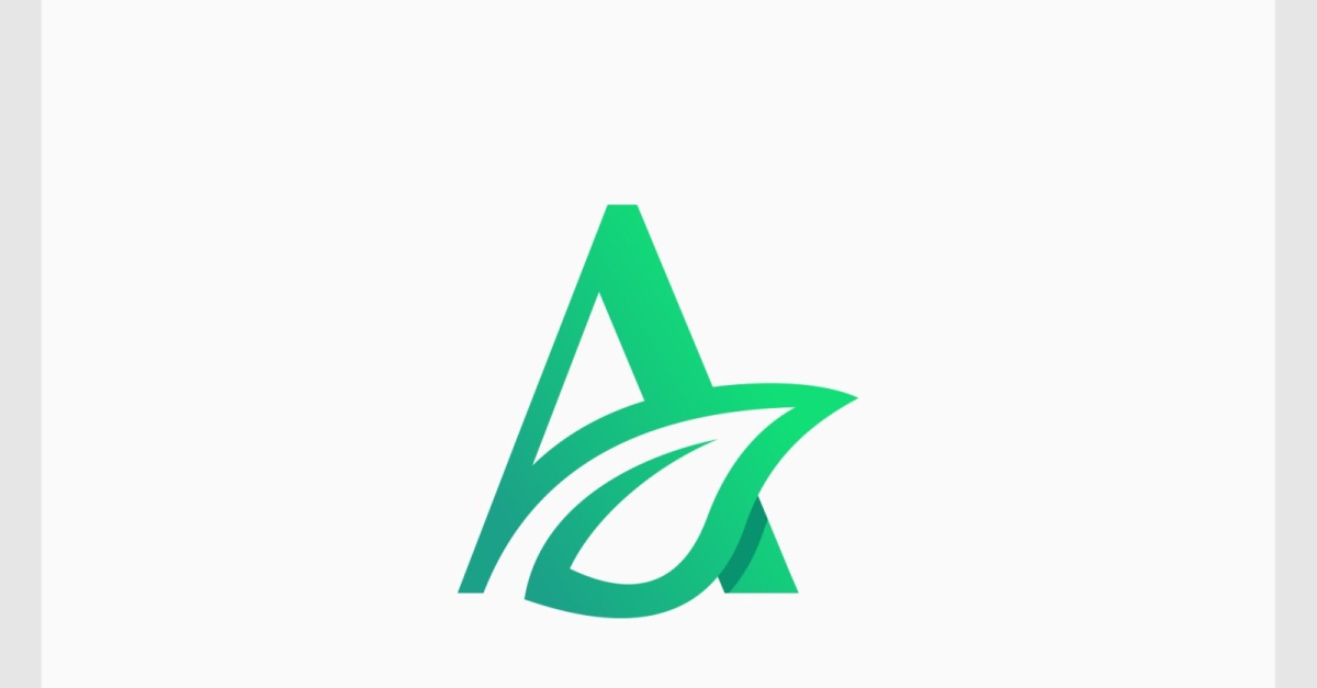 A harfi yaprak organik taze Logo #381326 - TemplateMonster
