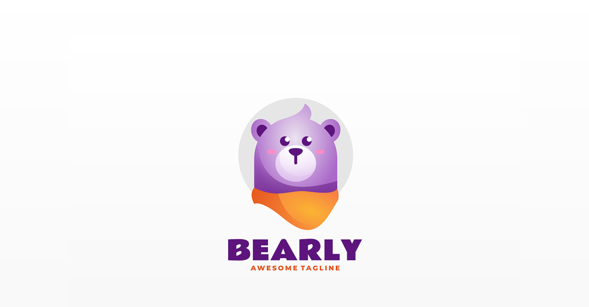 Bear Gradient Colorful Logo #381368 - TemplateMonster