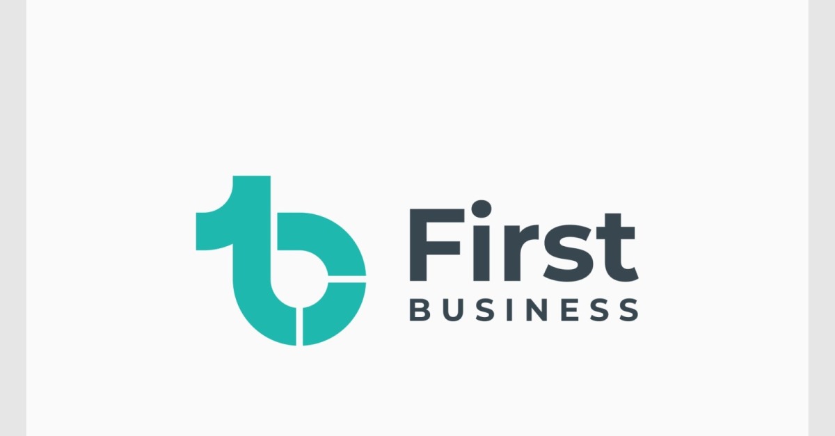 Letter 1B B1 Initials Simple Logo #381475 - TemplateMonster