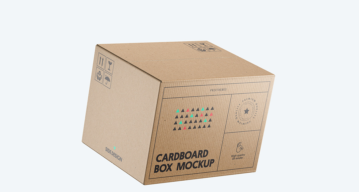 Cardboard Box PSD Mockup Vol 06 #381724 - TemplateMonster