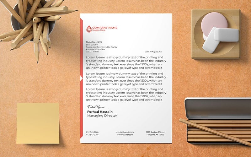 Letterhead A4 Template Design_L_180 #381764 - TemplateMonster