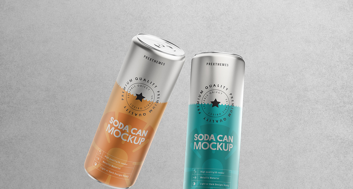 Soda Can PSD Mockup Vol 11 #381769 - TemplateMonster