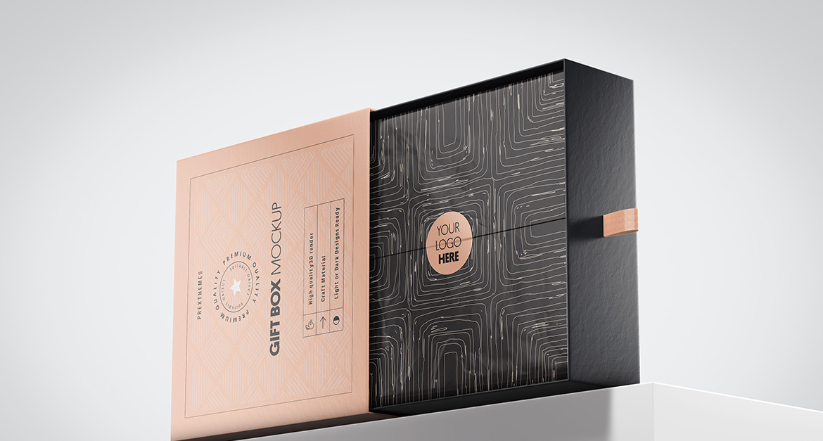 Gift Box PSD Mockup Vol 16 #381876 - TemplateMonster