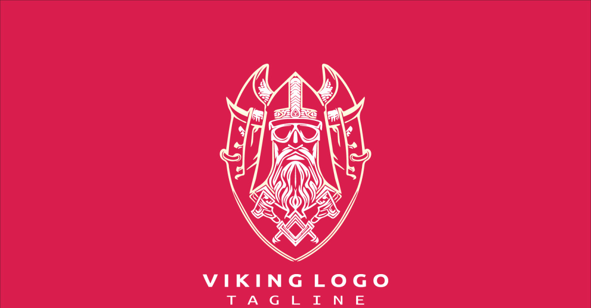 Viking Logo Tasarım Vektör Şablonu V4 - TemplateMonster