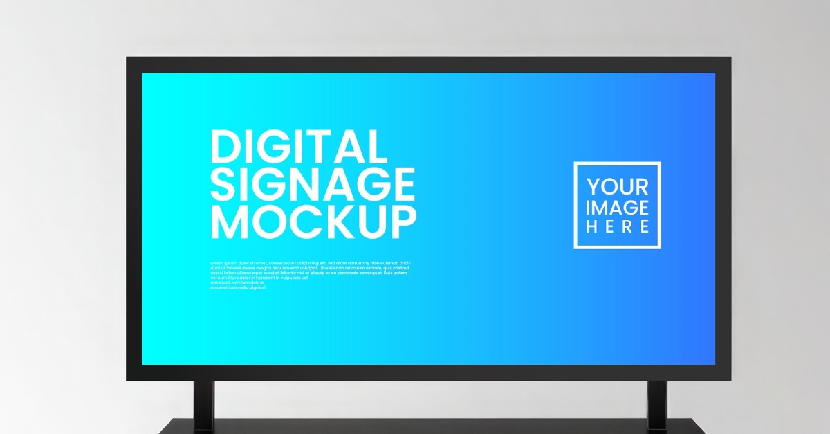Digital Sign mockup Template V10 #382061 - TemplateMonster