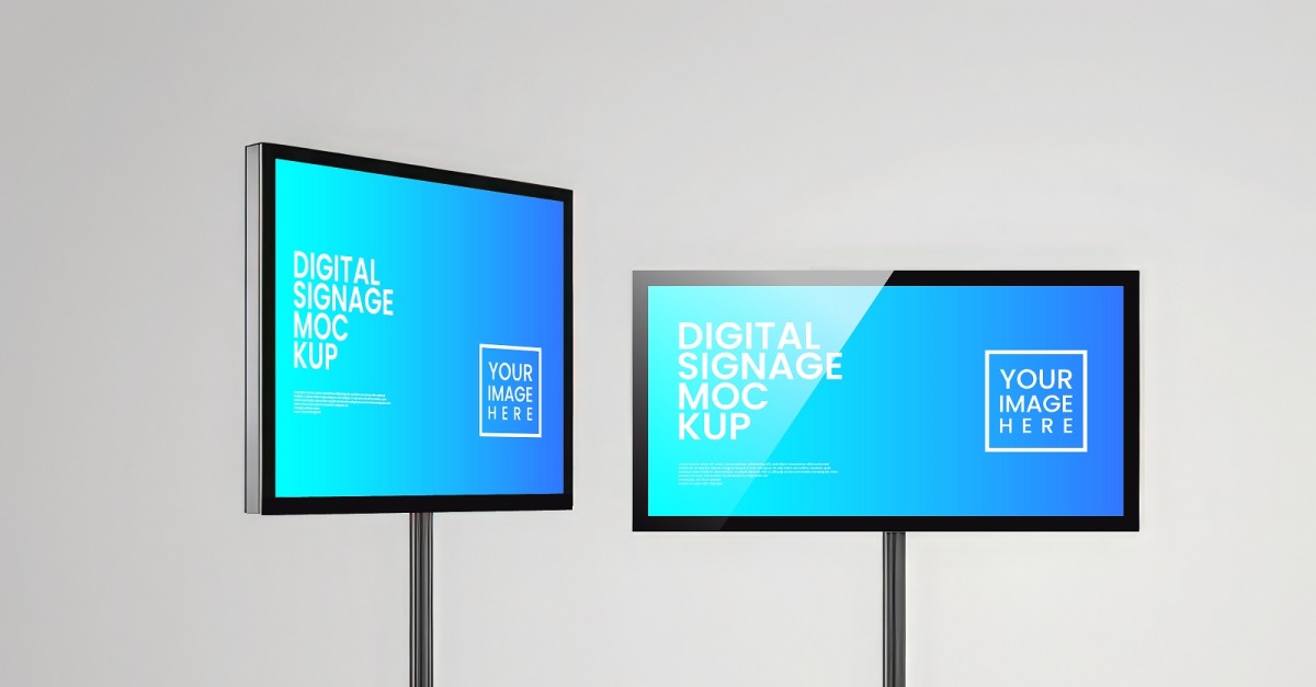 Digital Sign Mockup-Vorlage V2 #382051 - TemplateMonster
