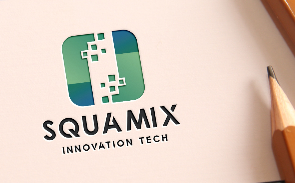 Modèle de logo Pro Square Pixel #382098 - TemplateMonster
