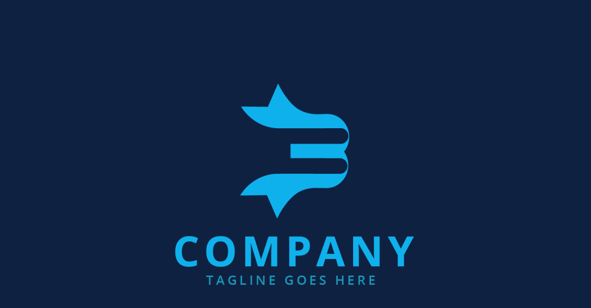 B harfi şerit minimal logo tasarım şablonu - TemplateMonster