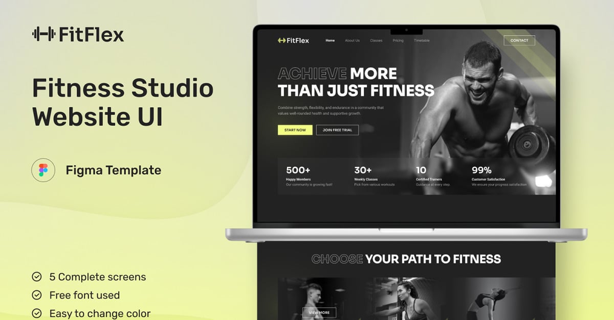 FitFlex - Site do Estúdio de Fitness - TemplateMonster