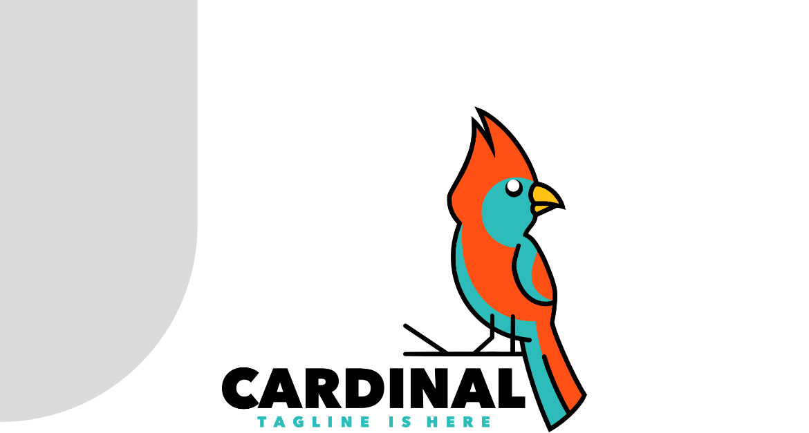 Kardinální jednoduchý design šablona loga - TemplateMonster
