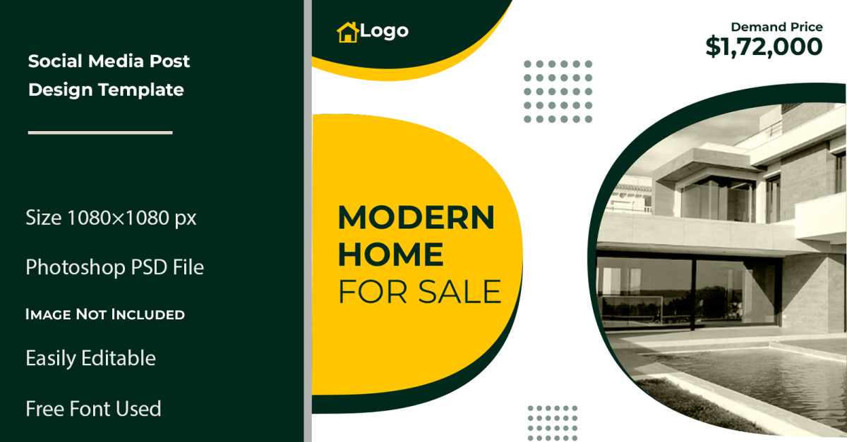 Modern Home Sale - Social Media Post Design Template