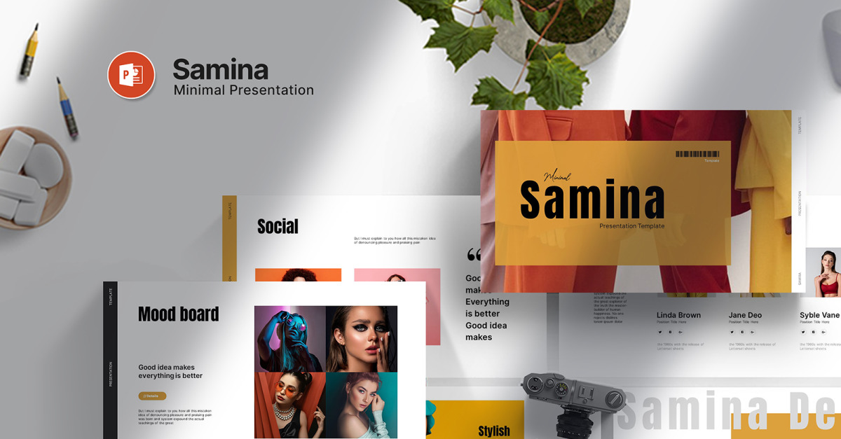 Samina Minimal Powerpoint Sunumu #382317 - TemplateMonster