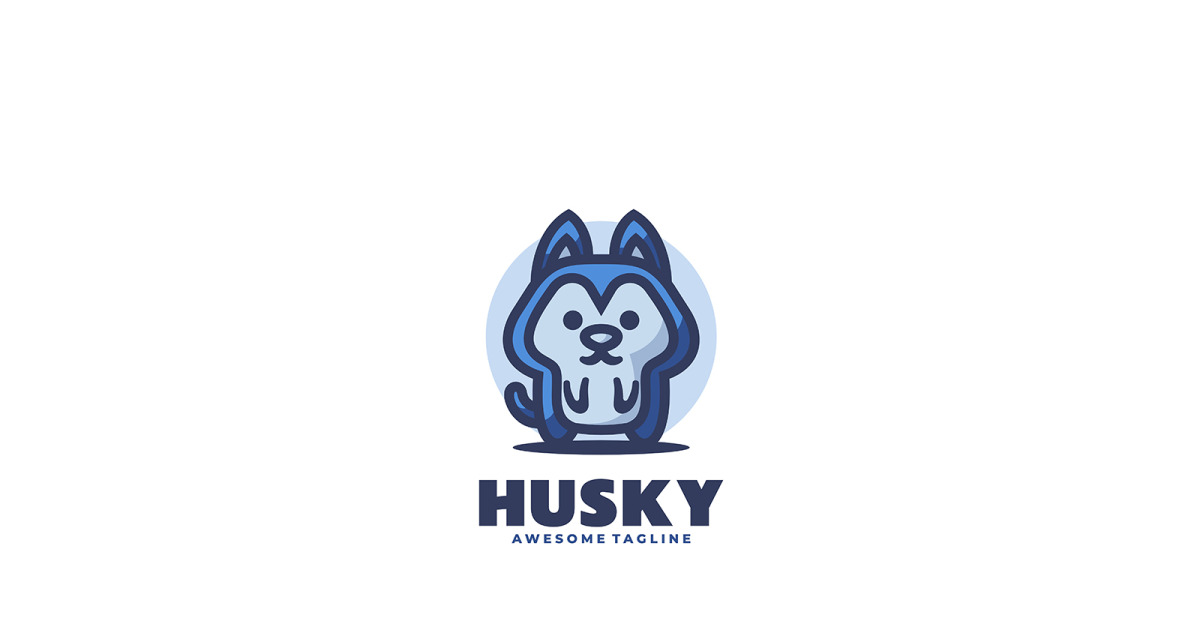 Husky Mascot Cartoon Logo 2 #382410 - TemplateMonster