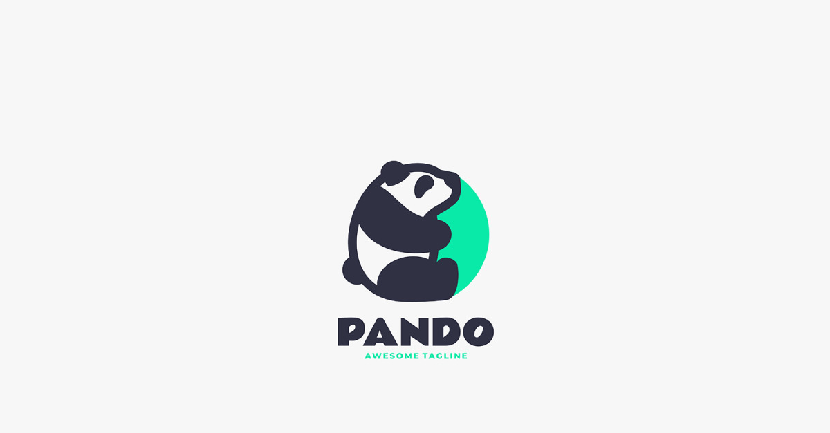 Panda Simple Mascot Logo 4 #382474 - TemplateMonster