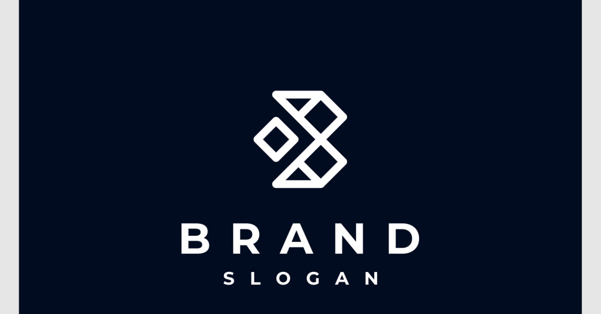 Logo monogramma semplice iniziale della lettera B