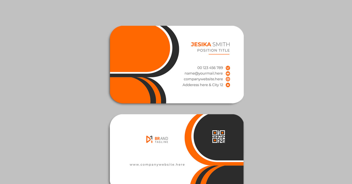 Carte de visite moderne simple et épurée - TemplateMonster