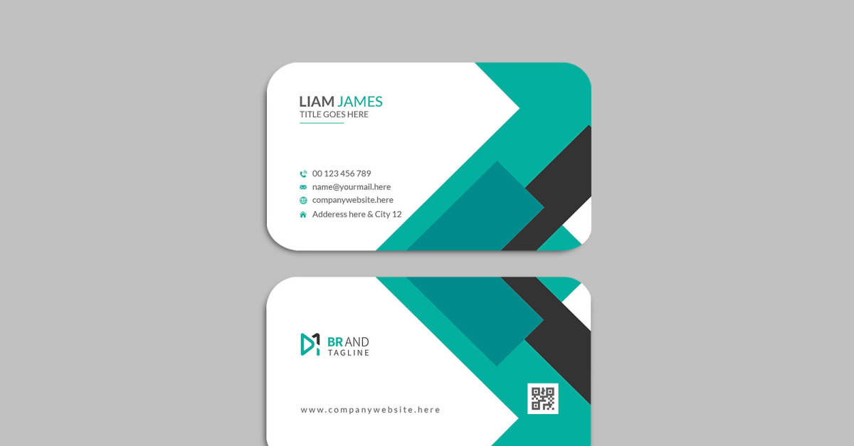 Clean and minimal visiting card design template