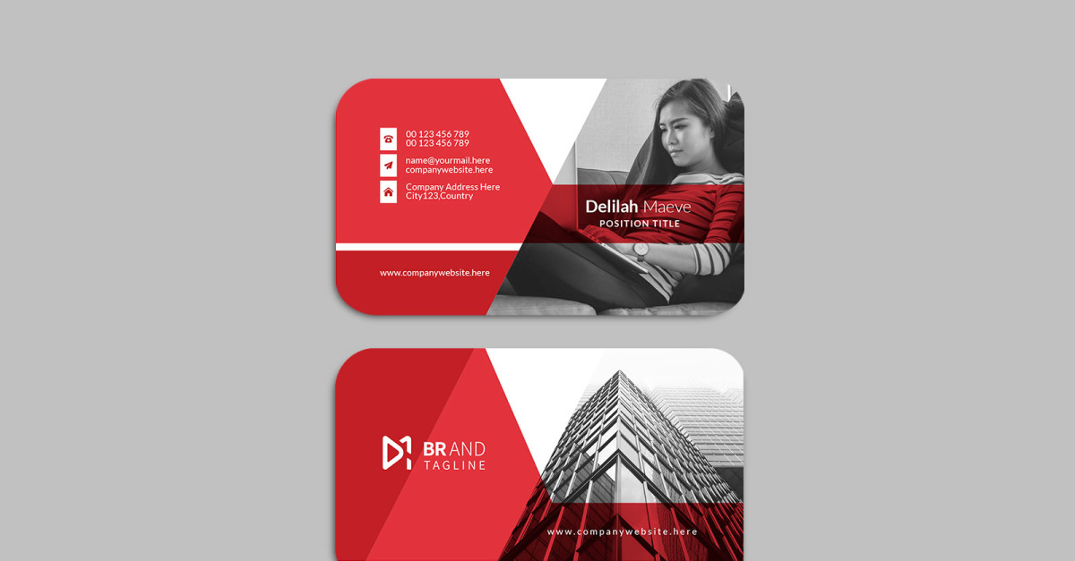 Clean and minimal visiting card design - TemplateMonster