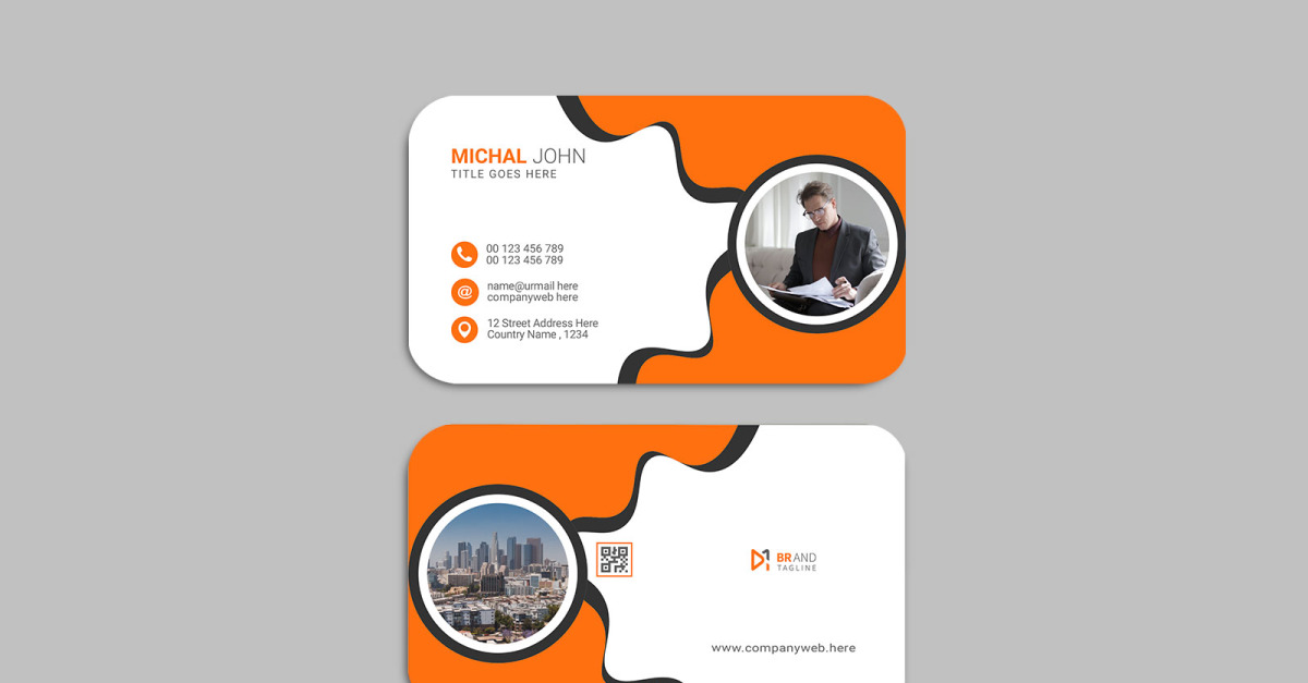 Clean and modern - name card design template