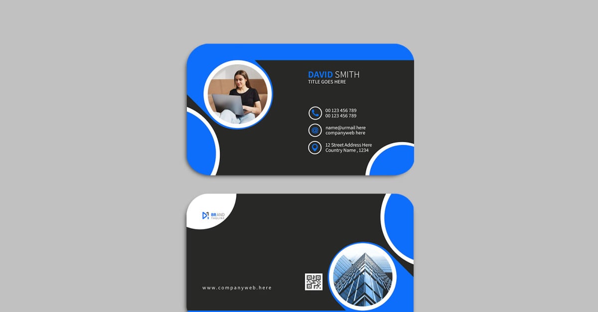 Clean and modern - name card template design
