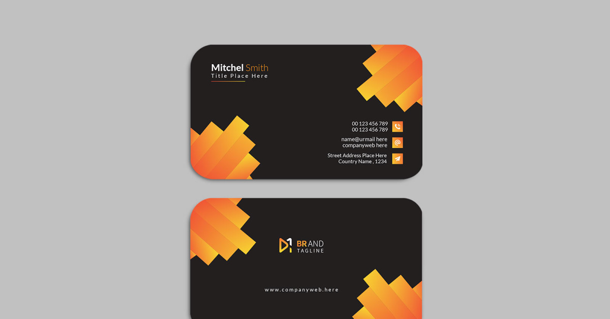 Clean and modern visiting card template design