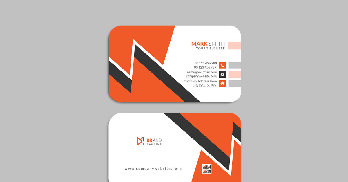 Simple and clean modern name card template - corporate identity