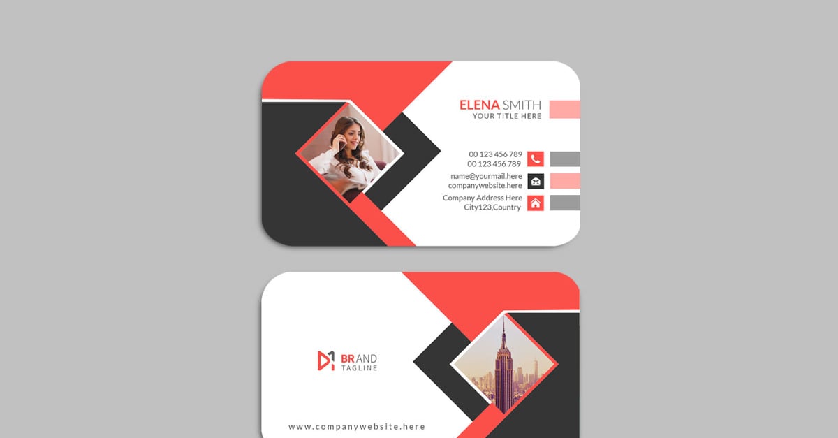 Clean and minimal professional name card design template