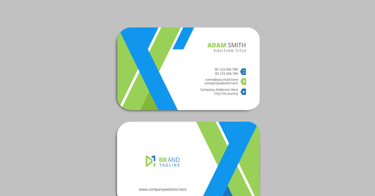 Clean and minimal professional visiting card design template