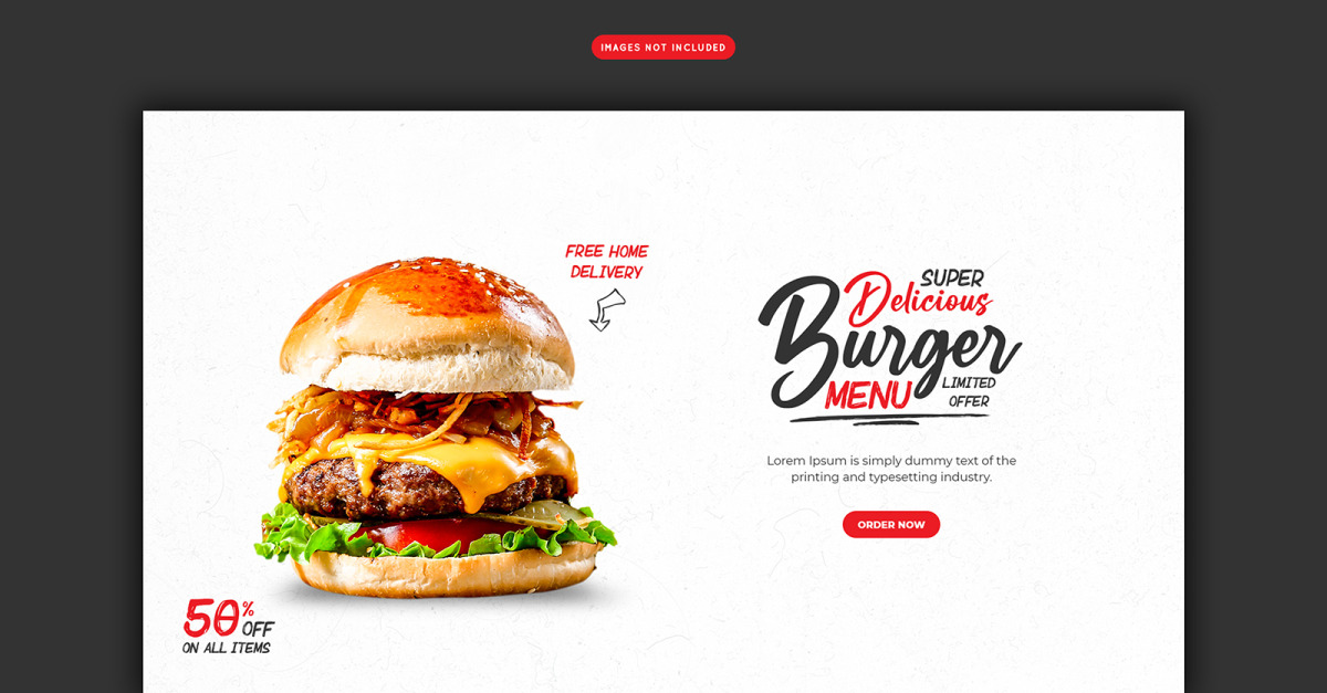 Delicious Burger Social media Web Banner Templates