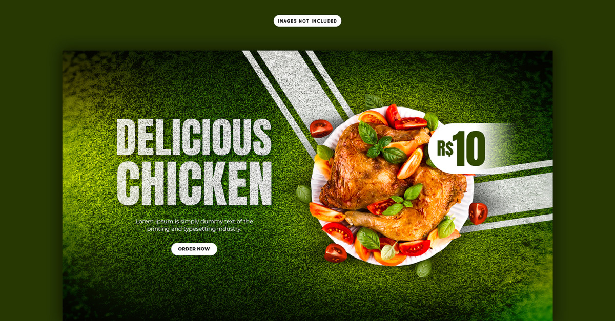 Food Manu Restaurant Web Banner Template - TemplateMonster