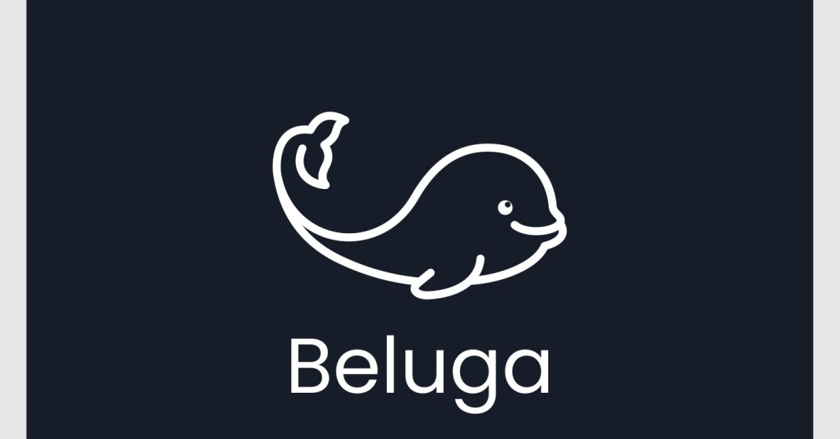 Beluga Balinası Deniz Memelileri Basit Logo - TemplateMonster