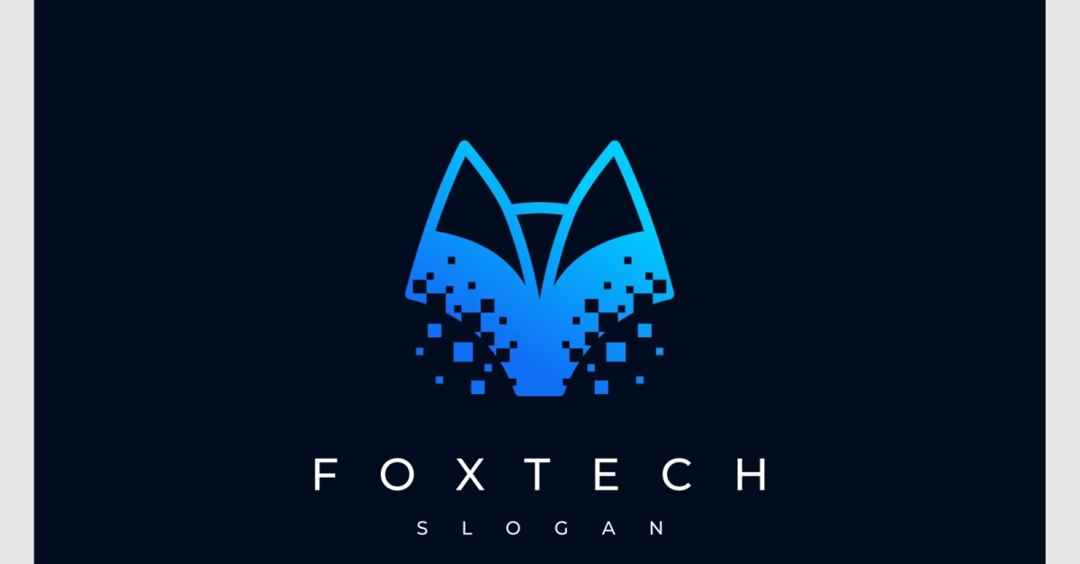 Fox Wolf Technology Digital Logo #382897 - TemplateMonster