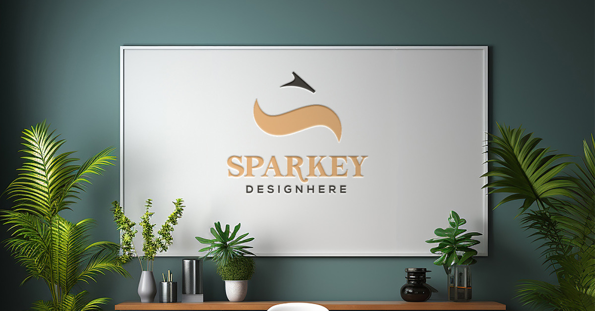 办公室墙壁白板标志样机 #383137 - TemplateMonster