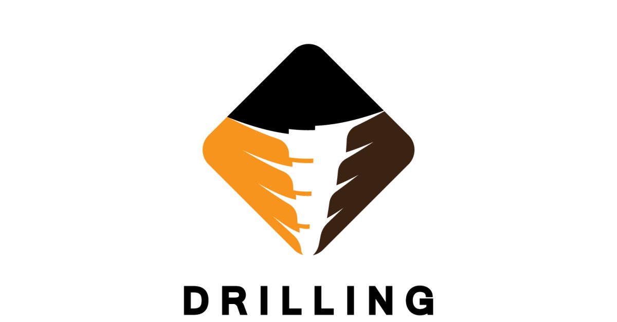 Emblem of water well drilling logo version 19