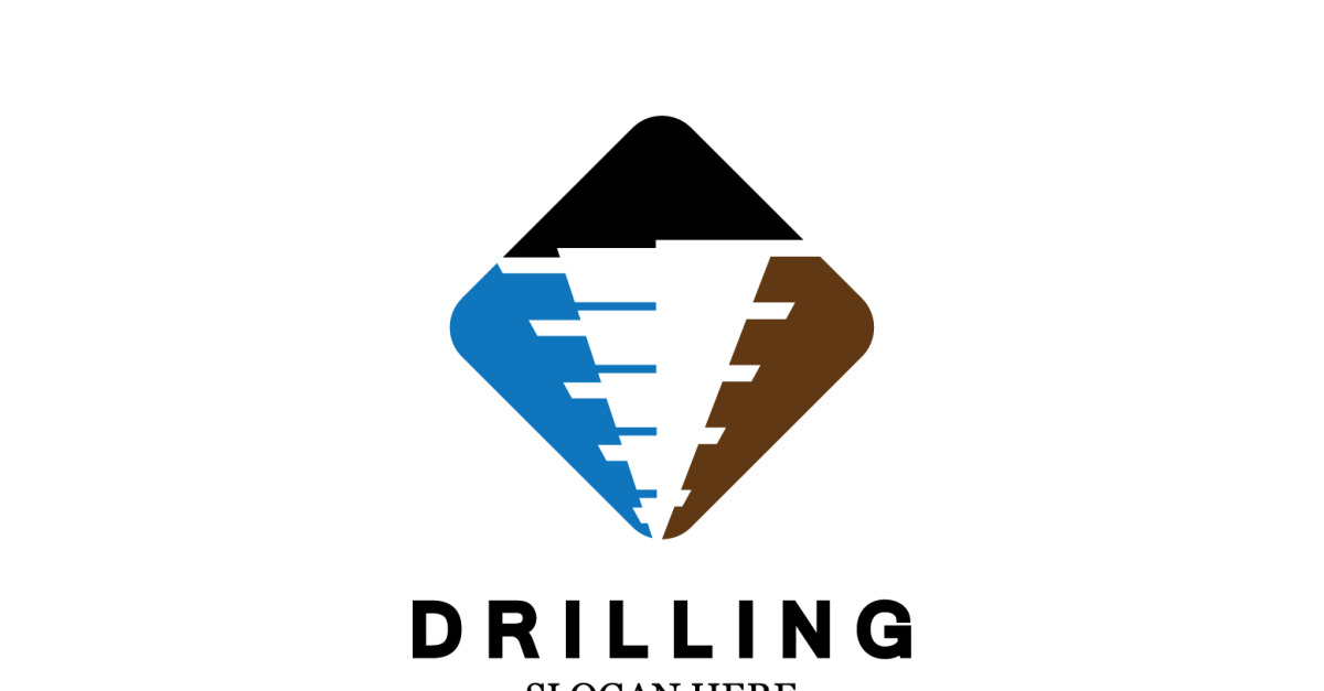Emblem of water well drilling logo version 20