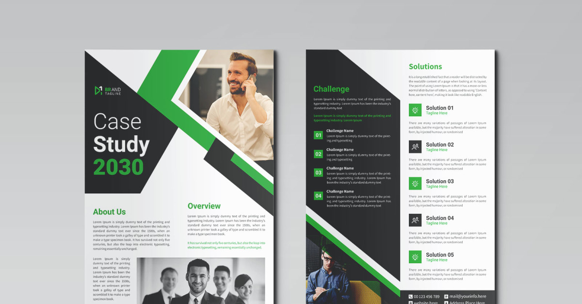 Corporate Case Study Layout Design #383468 - TemplateMonster