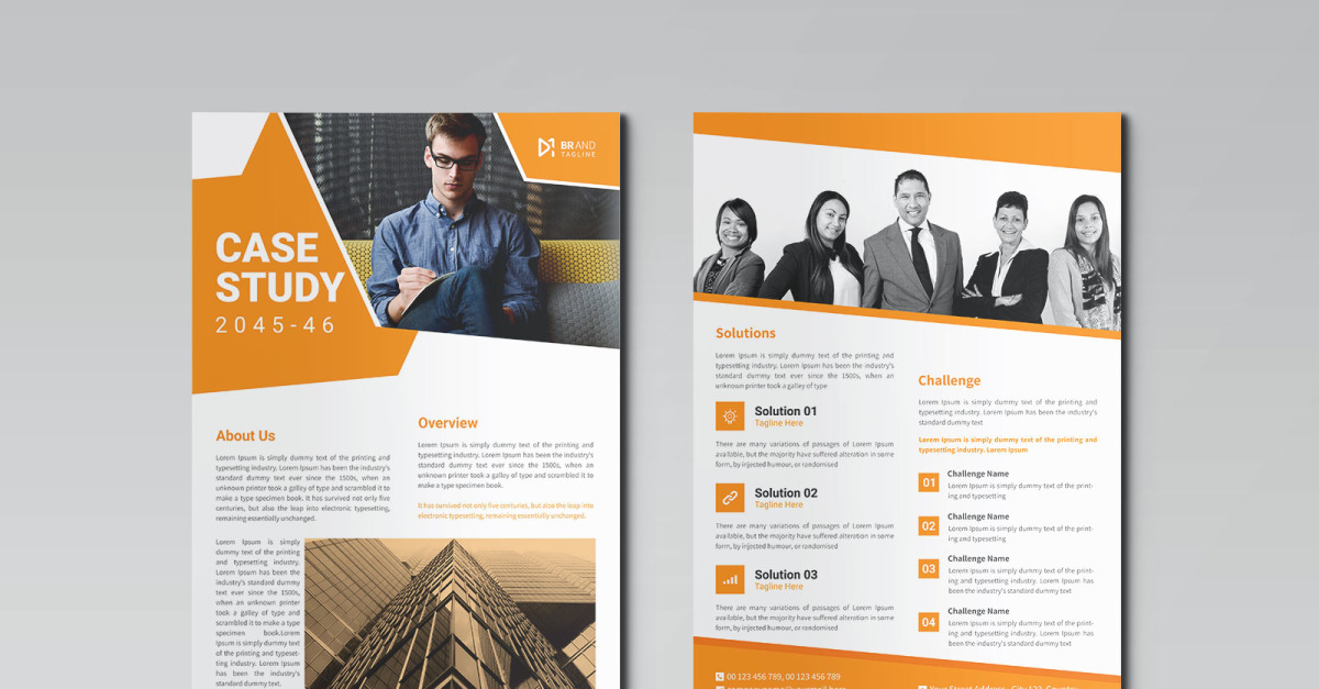 Creative Marketing Case Study Flyer Design Template