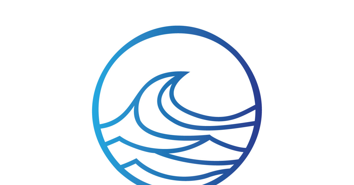Wave circle logo vector version 2 #383407 - TemplateMonster