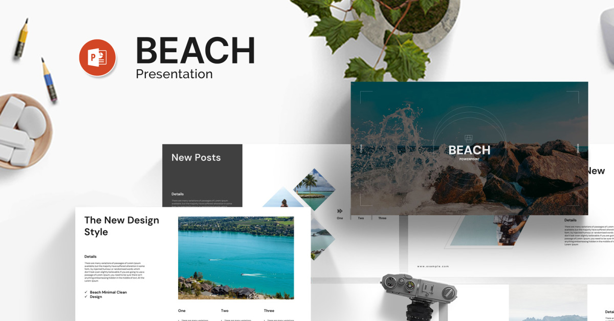Beach PowerPoint Template #383577 - TemplateMonster