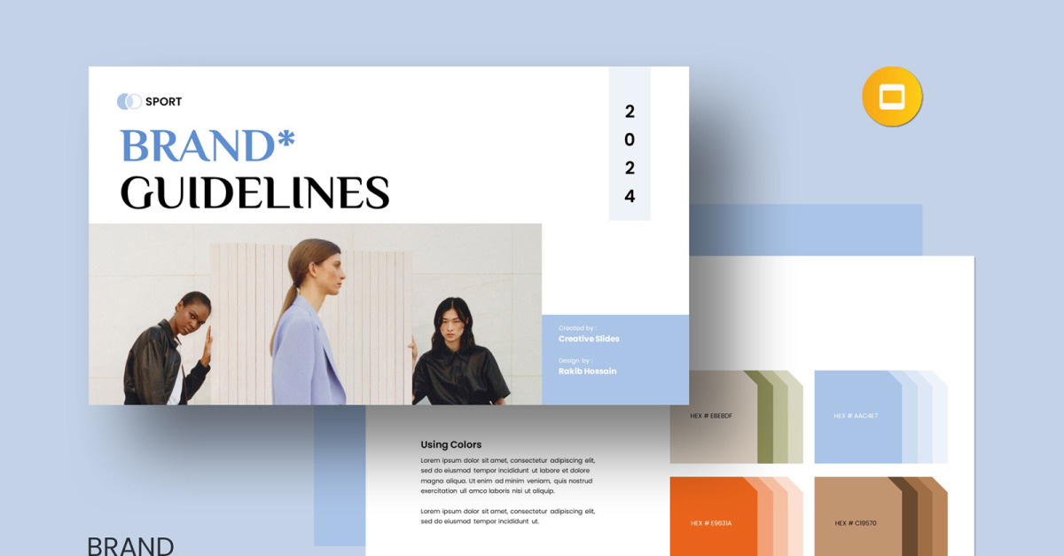 Brand Guidelines Guide Google Slides Template