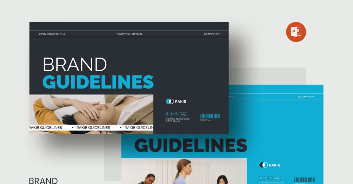 Branding Guidelines PowerPoint Template - TemplateMonster