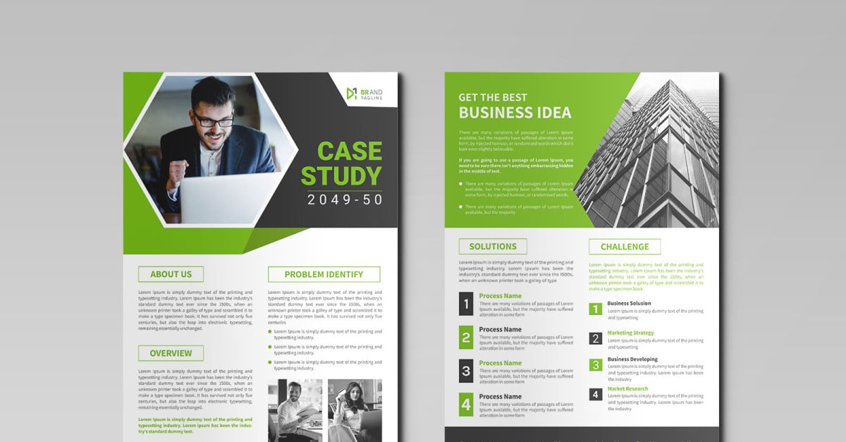 Clean and minimal professional corporate case study design template