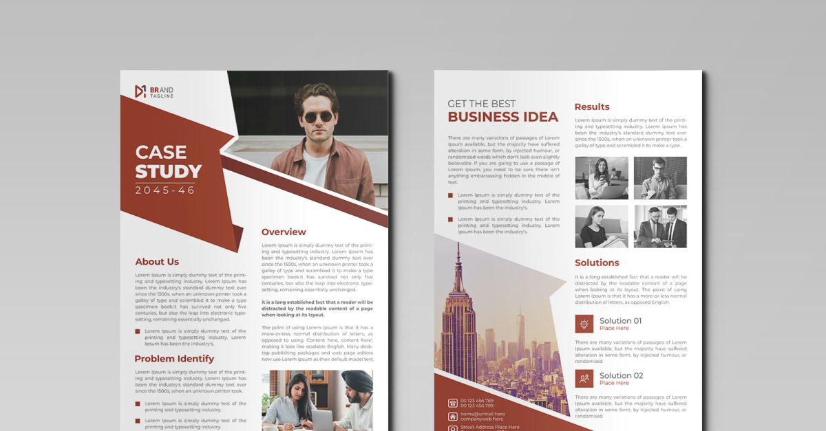 Creative and modern professional corporate case study design