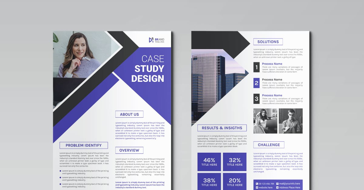 Creative and professional corporate case study template