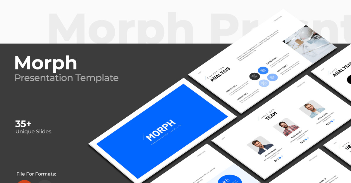 Modèle de présentation PowerPoint Morphing - TemplateMonster