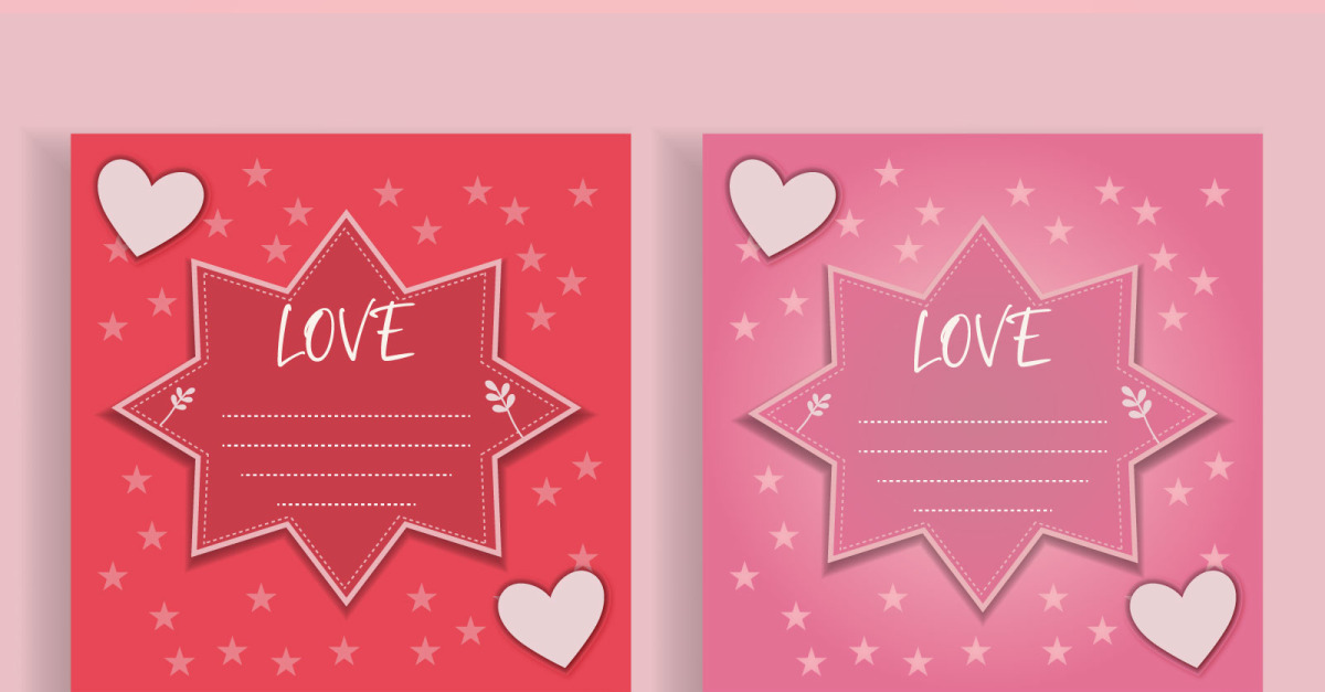 Set of cute love cards vector illustration - TemplateMonster