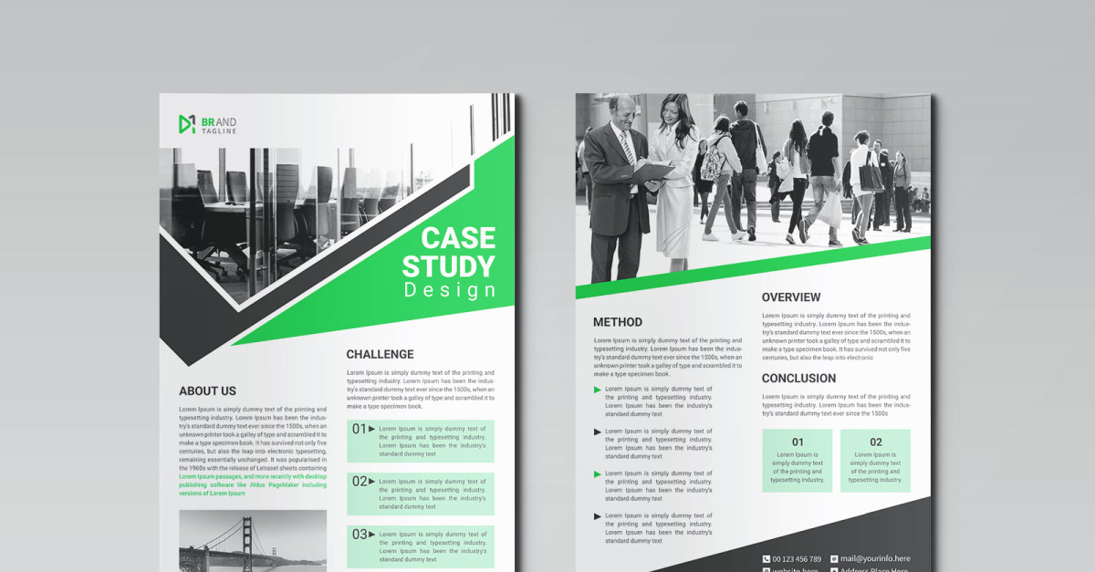 Simple and clean case study design - corporate identity