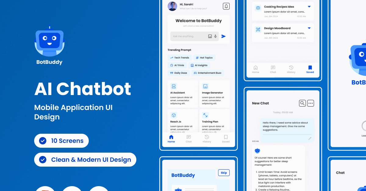 BotBuddy - AI Chatbot Mobile App #383616 - TemplateMonster